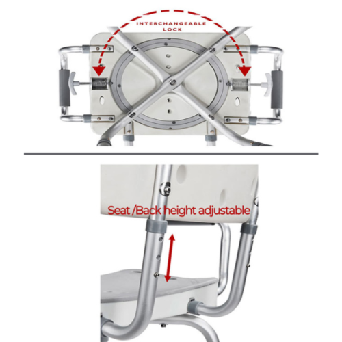 Swivel Shower Chair:MHSCIII - Rehab Medical Mobility
